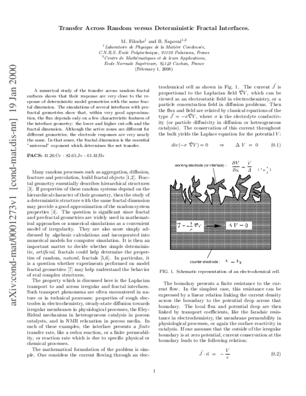 (PDF) Transfer Across Random versus Deterministic Fractal Interfaces