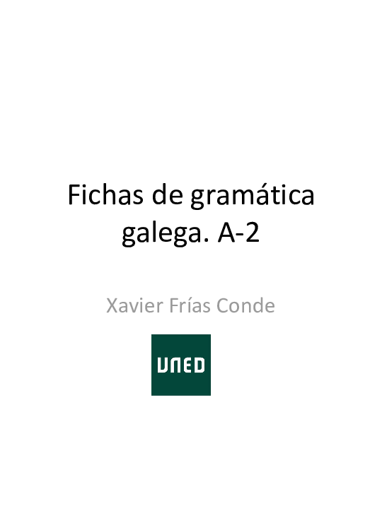(PDF) Fichas de gramática galega