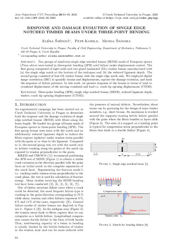 (PDF) Response and Damage Evolution of Single Edge Notched Timber Beams ...