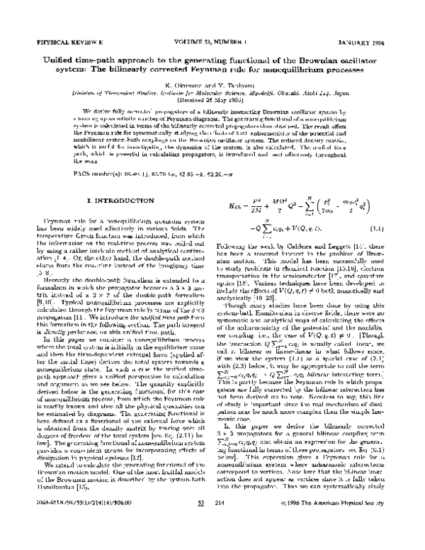 (PDF) Unified time-path approach to the generating functional of the Brownian oscillator system ...