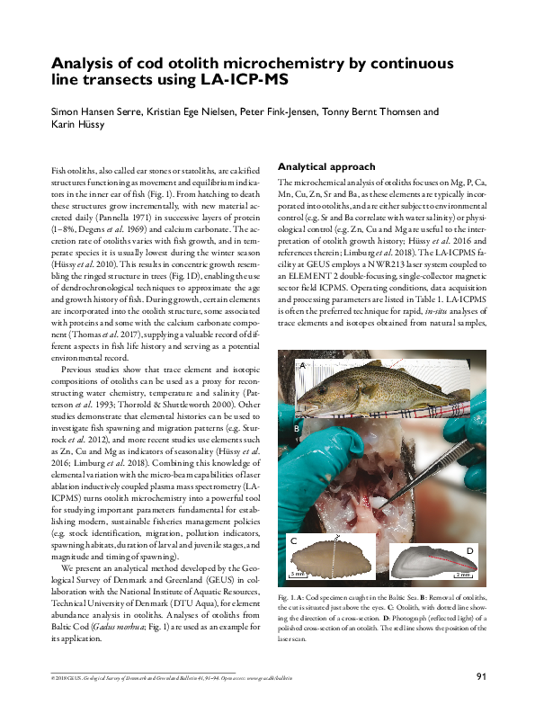 (PDF) Analysis of cod otolith microchemistry by continuous line ...