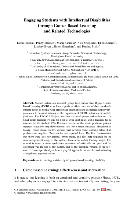 (PDF) Engaging students with intellectual disabilities through games ...