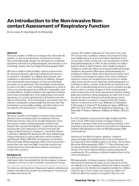 (PDF) An Introduction to the Non-invasive Noncontact Assessment of ...