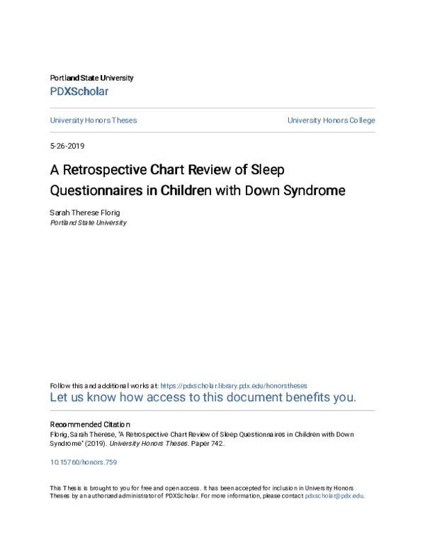 (PDF) A Retrospective Chart Review of Sleep Questionnaires in Children ...