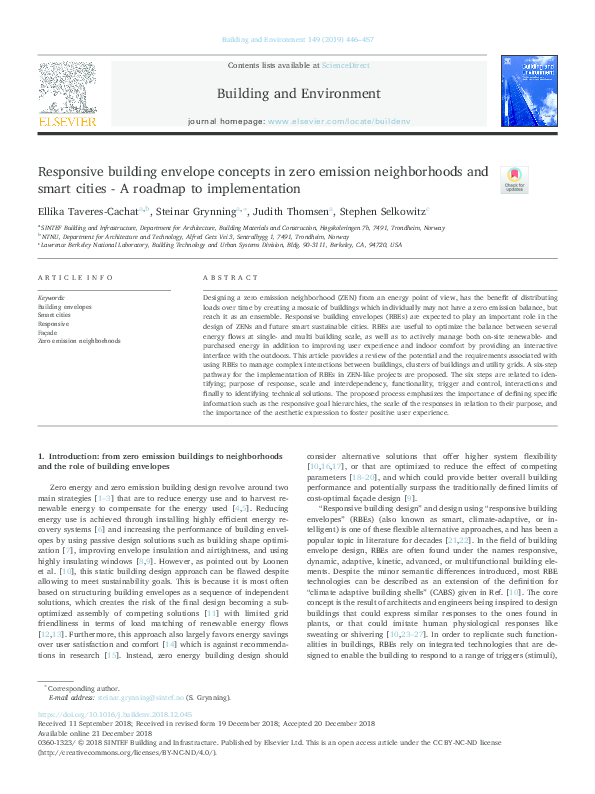 (PDF) Responsive building envelope concepts in zero emission ...