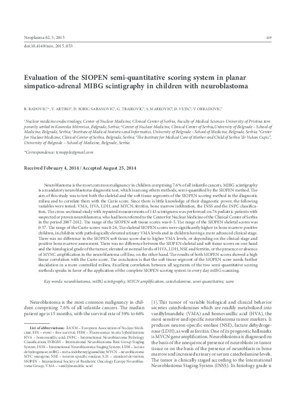 (PDF) Evaluation of the SIOPEN semi-quantitative scoring system in ...