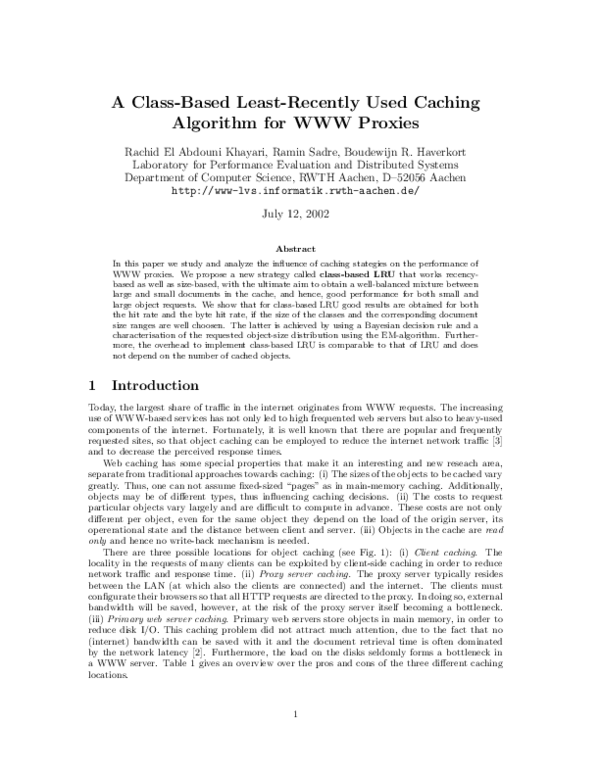 (PDF) Computer Performance Evaluation: Modelling Techniques and Tools