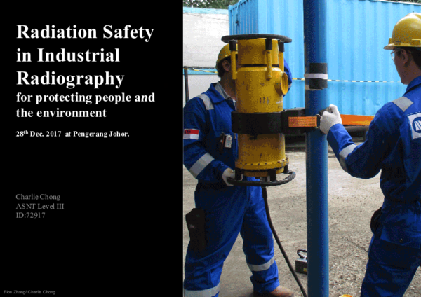 (PDF) Radiation Safety Radiation Safety in Industrial Radiography for ...