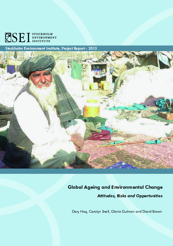 (PDF) Global Ageing and Environmental Change: Attitudes, Risks and ...