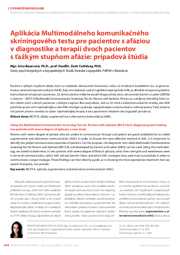 (PDF) Using the Multimodal Communication Screening Test for Persons ...