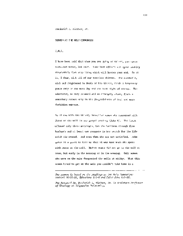 (PDF) Sermon at the Holy Communion