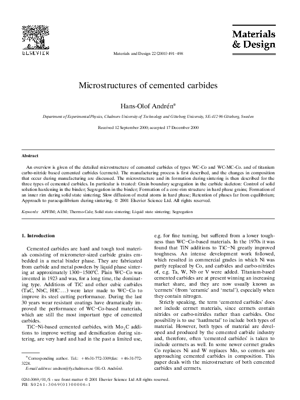 (PDF) Microstructures of cemented carbides
