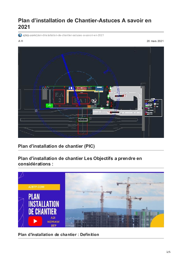 (PDF) Plan d'installation de Chantier-