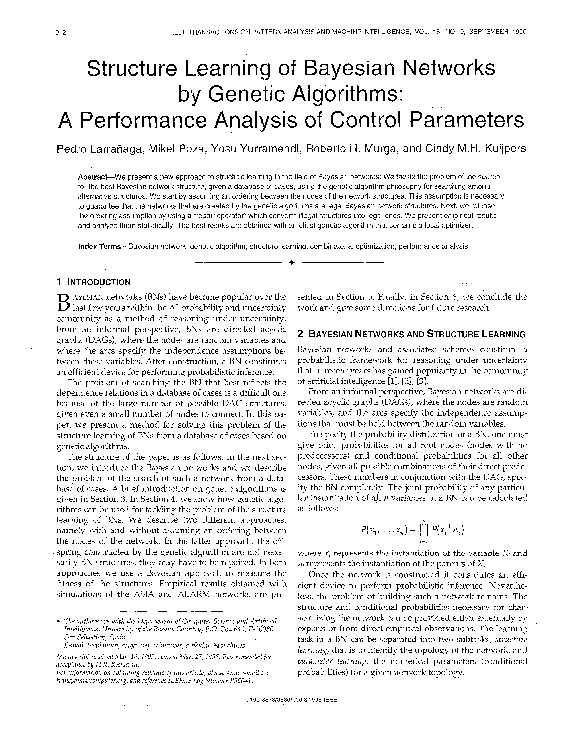 (PDF) Structure learning of Bayesian networks by genetic algorithms: a performance analysis of ...