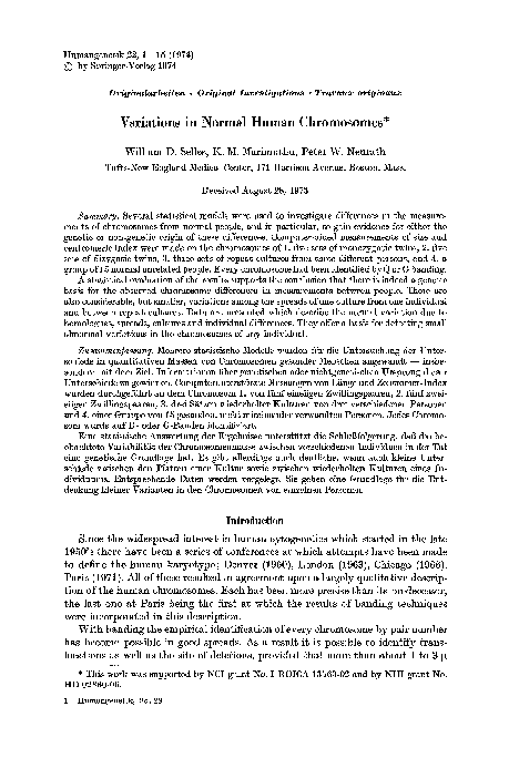 (PDF) Variations in normal human chromosomes