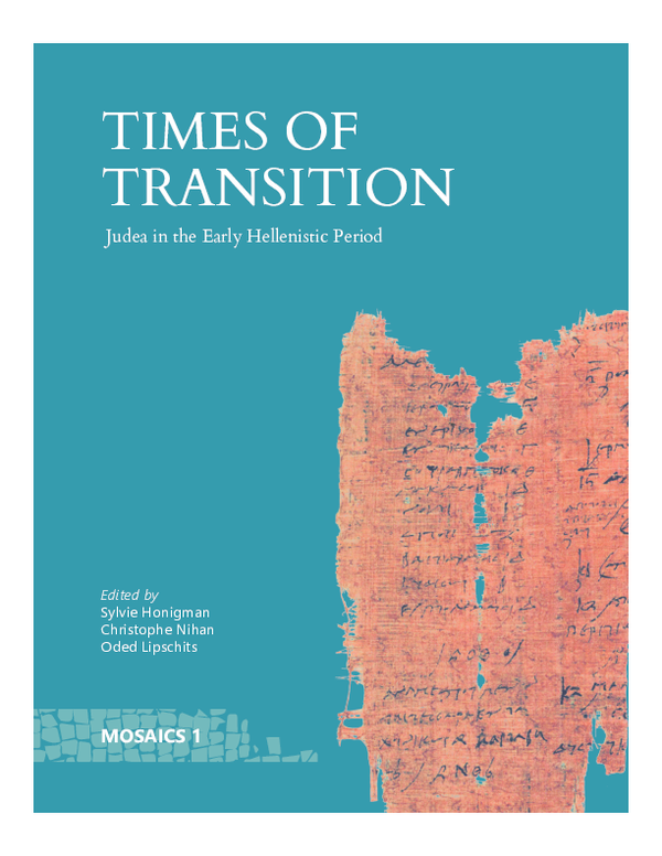 (PDF) Aramaic, Paleo-Hebrew and "Jewish" Scripts in the Ptolemaic Period