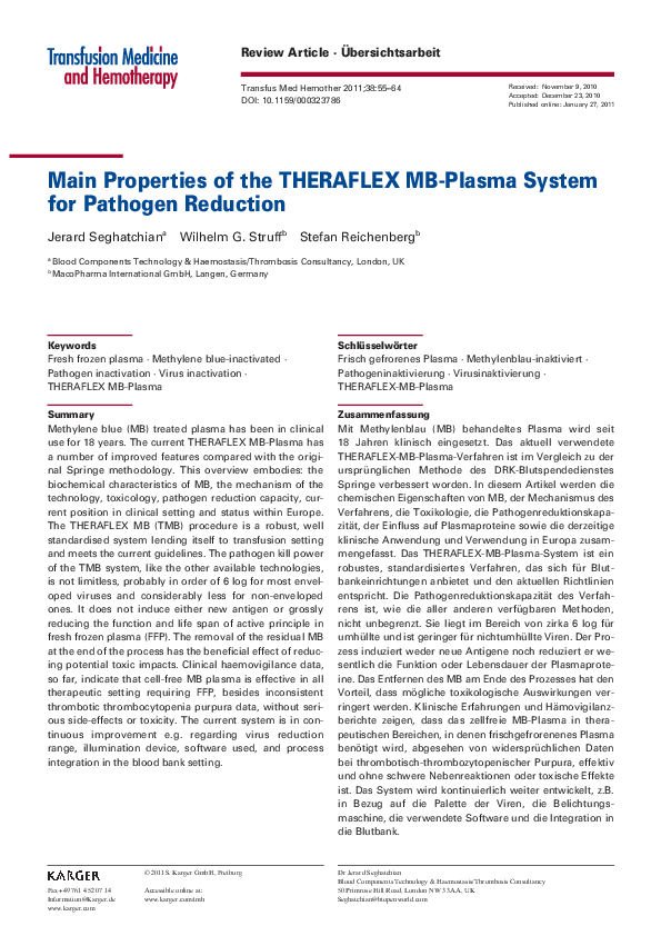 (PDF) Main Properties of the THERAFLEX MB-Plasma System for Pathogen ...