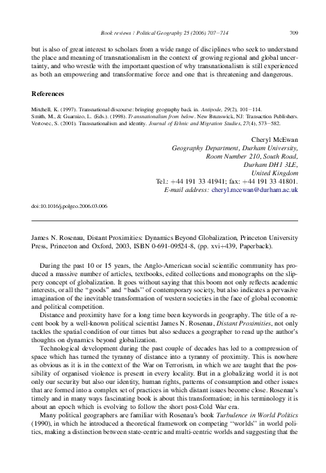 (PDF) James N. Rosenau, ,Distant Proximities: Dynamics Beyond ...