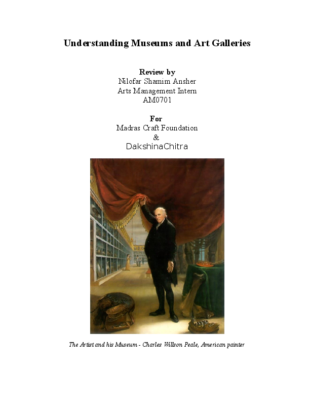 (DOC) Understanding Museums and Art Galleries: Commonalities and Differences