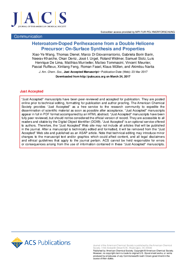 (PDF) Heteroatom-Doped Perihexacene from a Double Helicene Precursor ...
