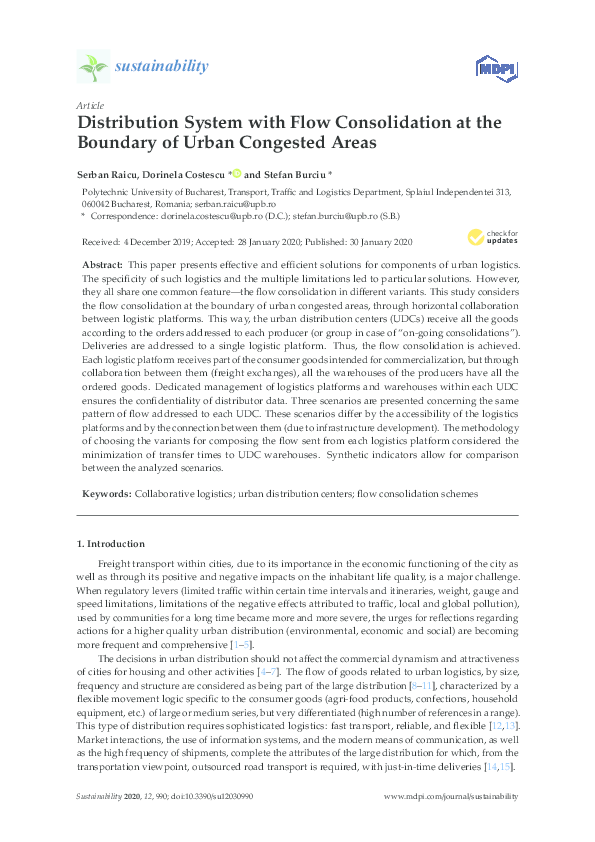 (PDF) Distribution System with Flow Consolidation at the Boundary of ...