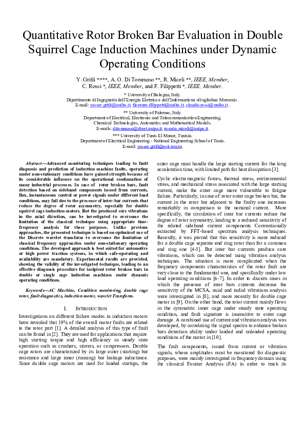 (PDF) Quantitative rotor broken bar evaluation in double squirrel cage ...