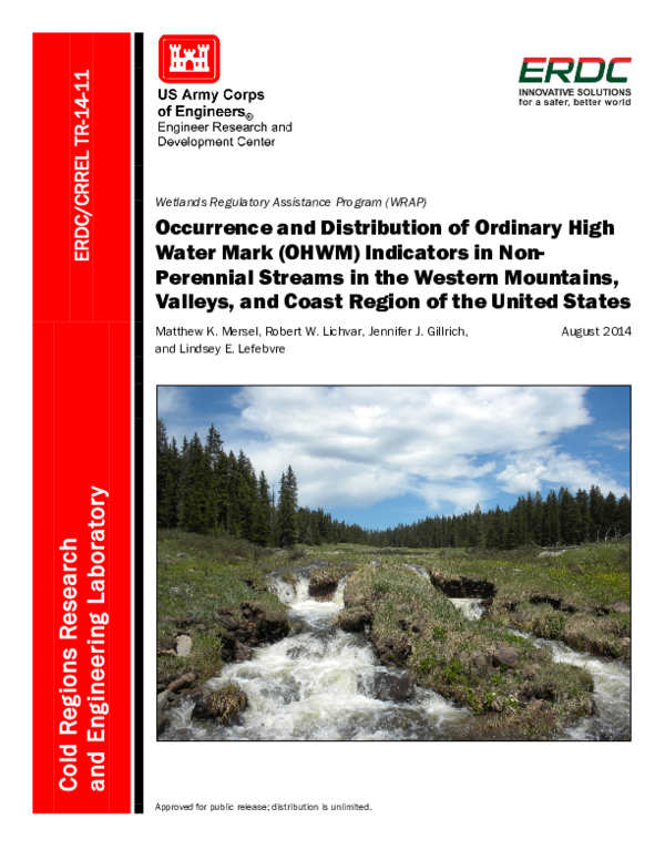 (PDF) Occurrence and Distribution of Ordinary High Water Mark (OHWM ...