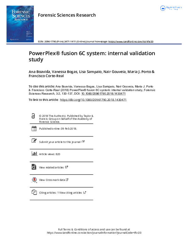 (PDF) PowerPlex® fusion 6C system: internal validation study