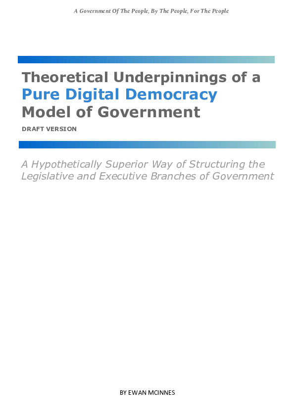 (PDF) Theoretical Underpinnings of a PURE DIGITAL DEMOCRACY Model of ...