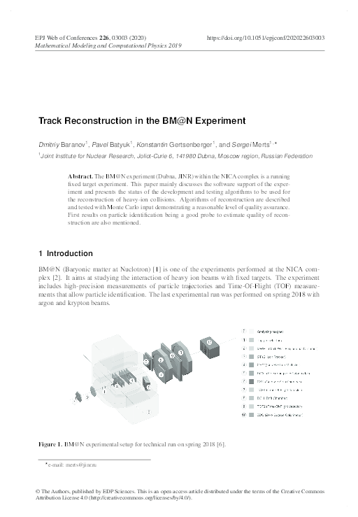 (PDF) Track Reconstruction in the BM@N Experiment