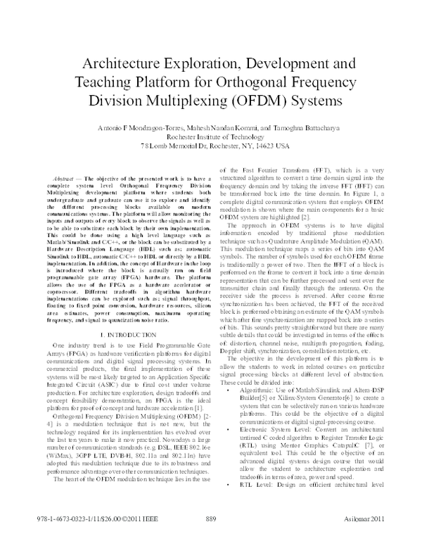 (PDF) Orthogonal Frequency Division Multiplexing (OFDM)