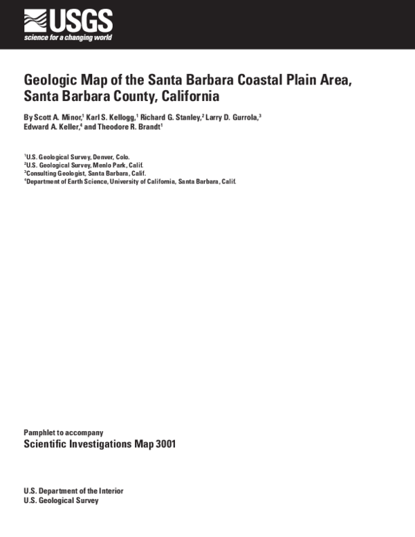 (PDF) Geologic Map of the Santa Barbara Coastal Plain Area, Santa ...