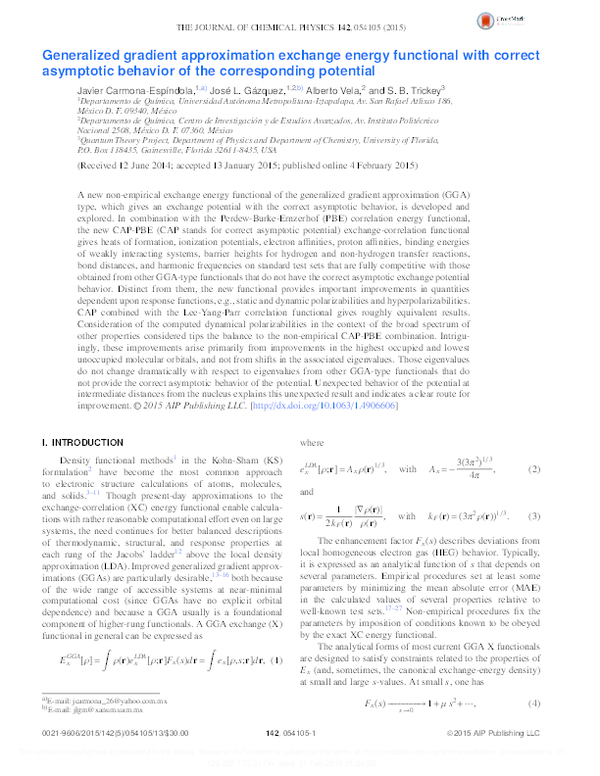 (PDF) A generalized-gradient approximation exchange hole model for dispersion coefficients