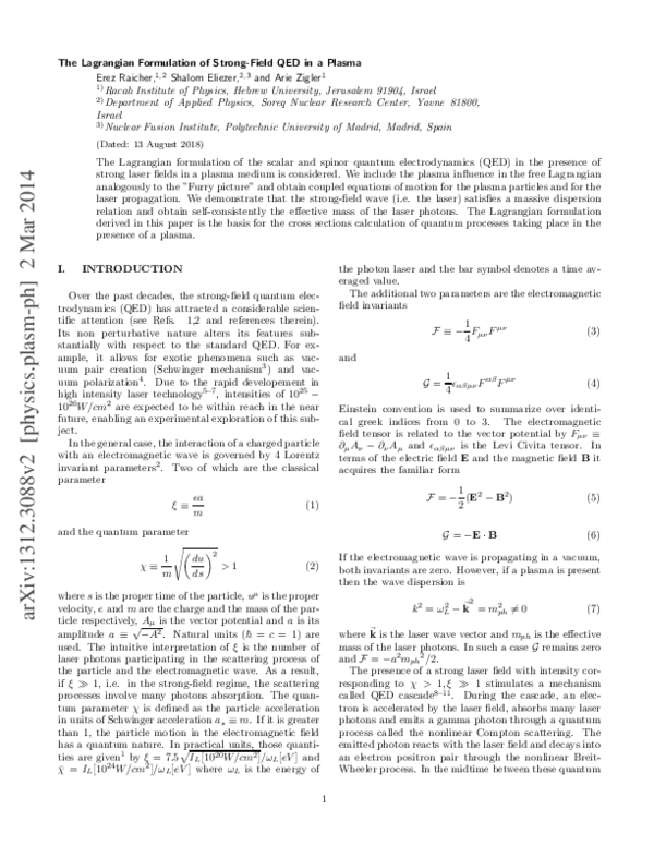 (PDF) The Lagrangian formulation of strong-field quantum ...