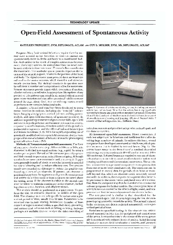 (PDF) Open-field assessment of spontaneous activity