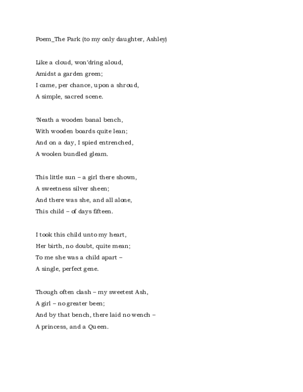 (PDF) Poem The Park | Daniel Thompson - Academia.edu