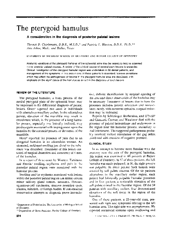 (PDF) The pterygoid hamulus