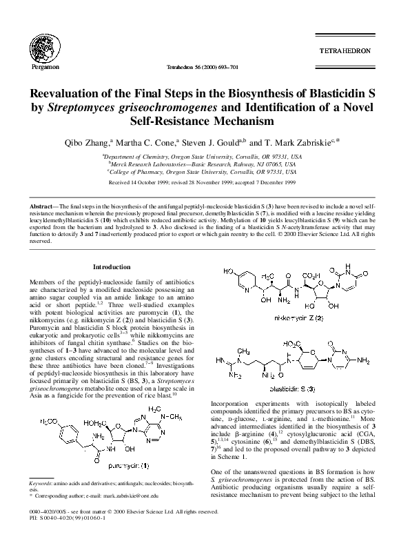 (PDF) Reevaluation of the Final Steps in the Biosynthesis of ...