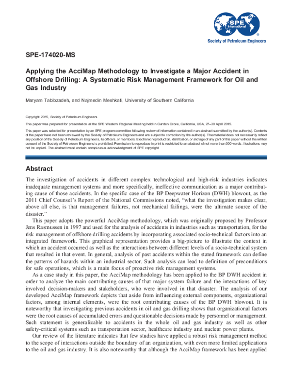 (PDF) Applying the AcciMap Methodology to Investigate a Major Accident ...