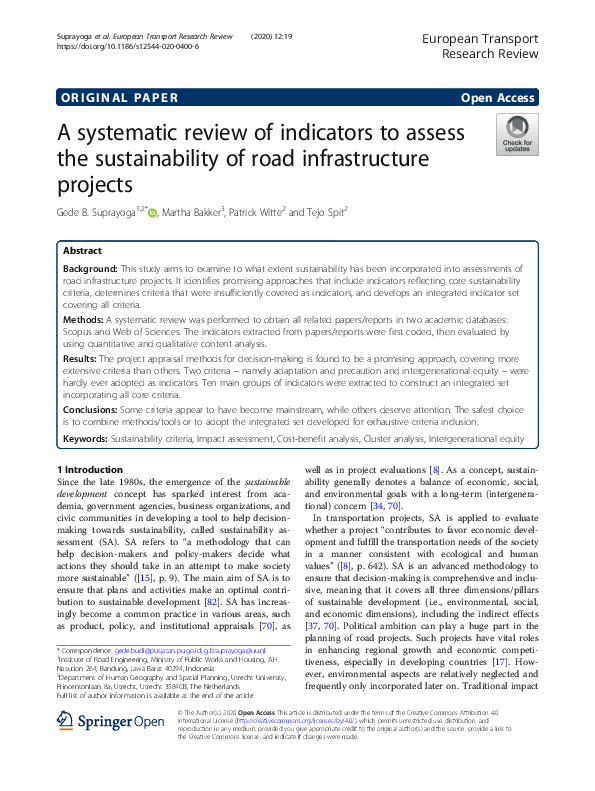 Pdf A Systematic Review Of Indicators To Assess The Sustainability Of