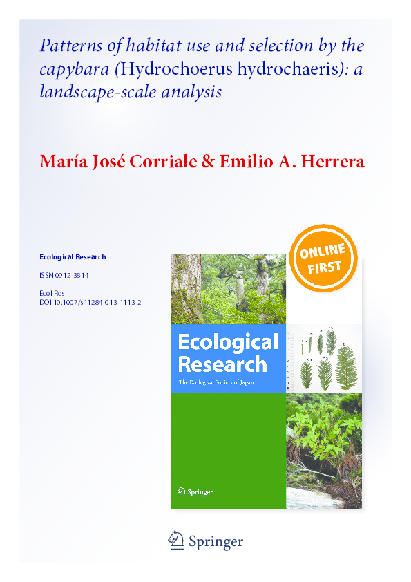 (PDF) Patterns of habitat use and selection by the capybara ...