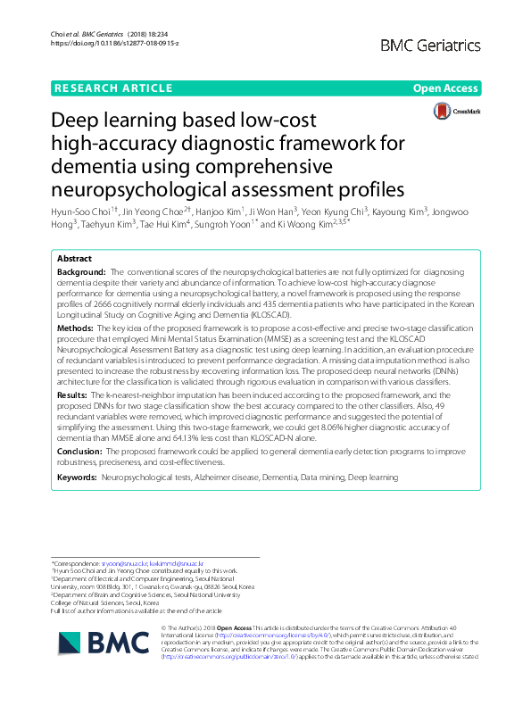 (PDF) Deep learning based low-cost high-accuracy diagnostic framework ...