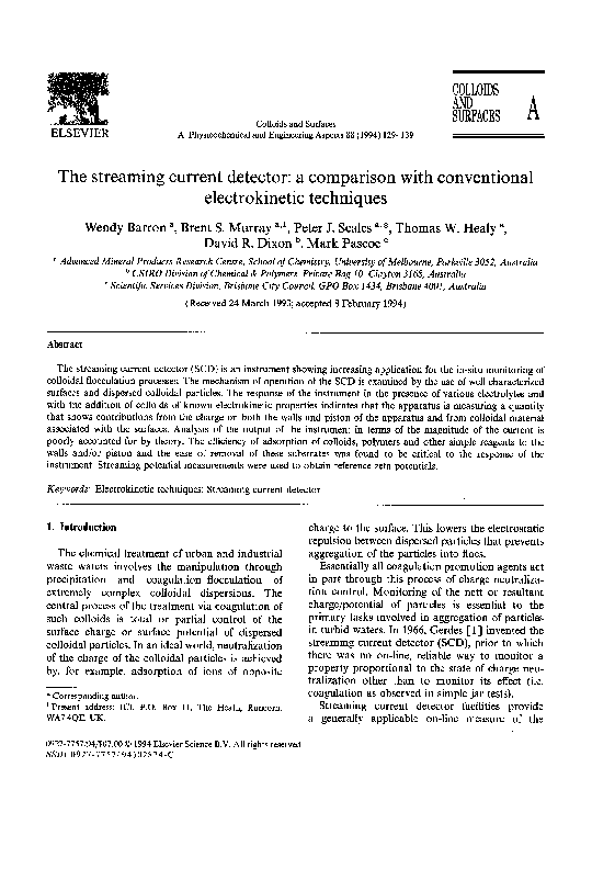 (PDF) The streaming current detector: A comparison with conventional ...