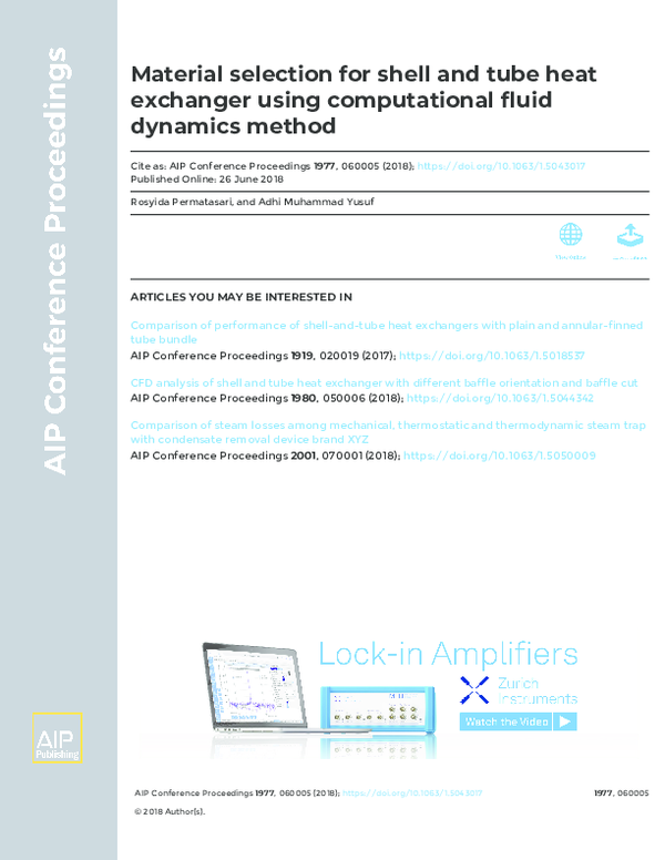 (PDF) Material selection for shell and tube heat exchanger using ...