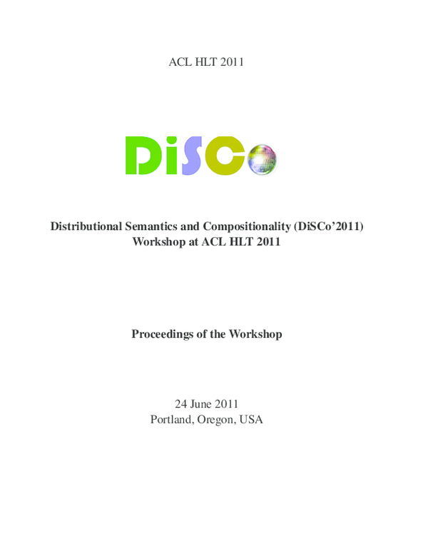 Pdf Detecting Compositionality Using Semantic Vector Space Models Based On Syntactic Context