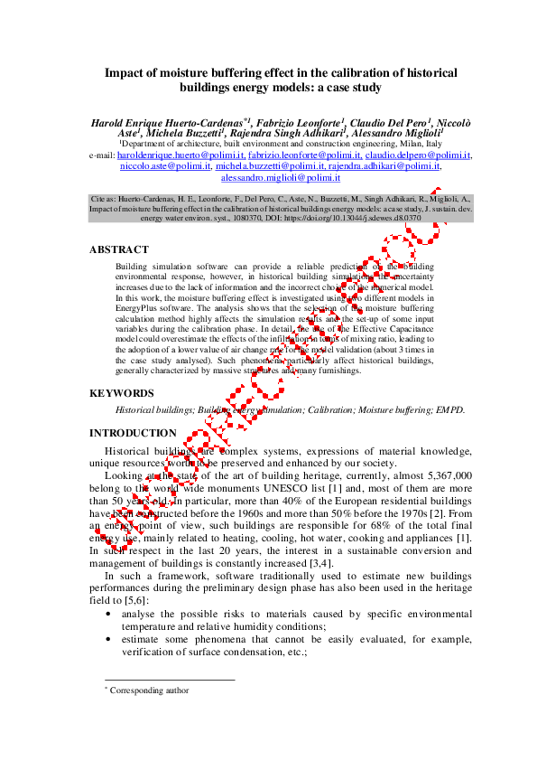 (PDF) Impact of moisture buffering effect in the calibration of ...