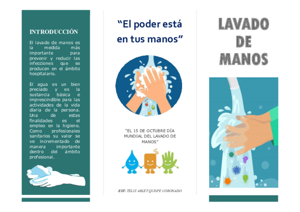 (PDF) LAVADO DE MANOS - TRÍPTICO
