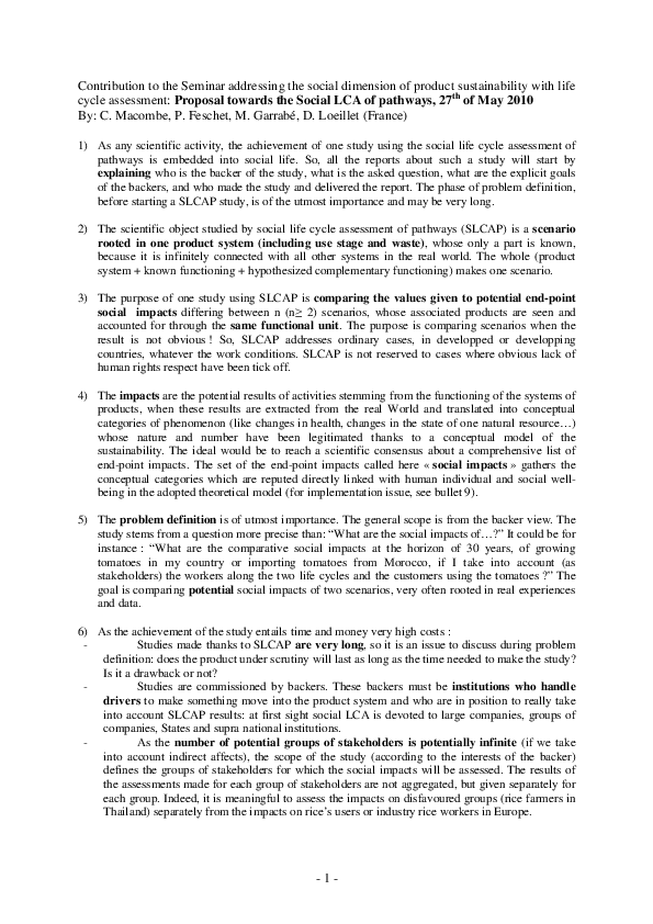 (PDF) Contribution to the Seminar addressing the social dimension of ... (PDF) Contribution to the Seminar addressing the social dimension of ...