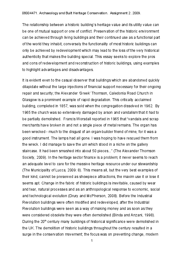 (DOC) Built Heritage Conservation: redevelopment and reconstruction.