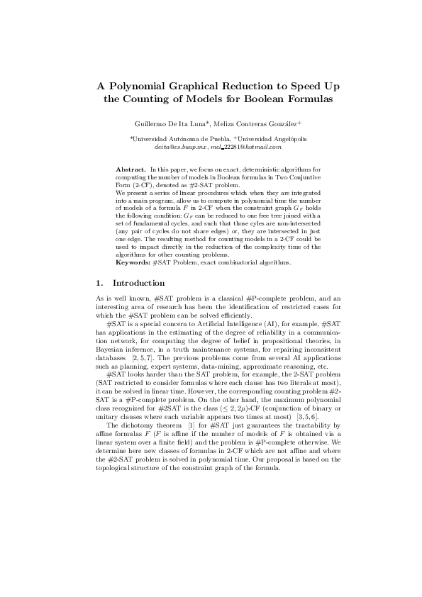 (PDF) A Polynomial Graphical Reduction to Speed Up the Counting of ...